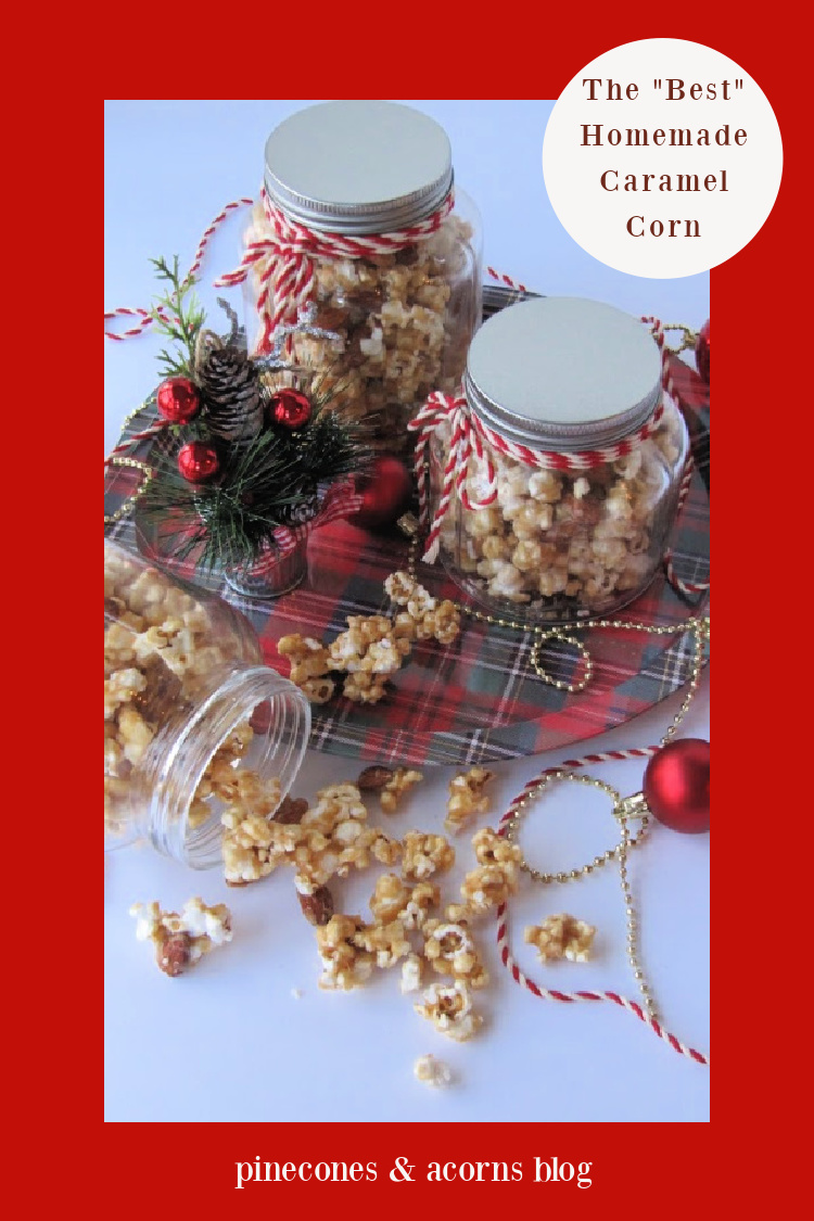 How to Make the Best Homemade Caramel Corn (No Bake) - Pinecones and Acorns